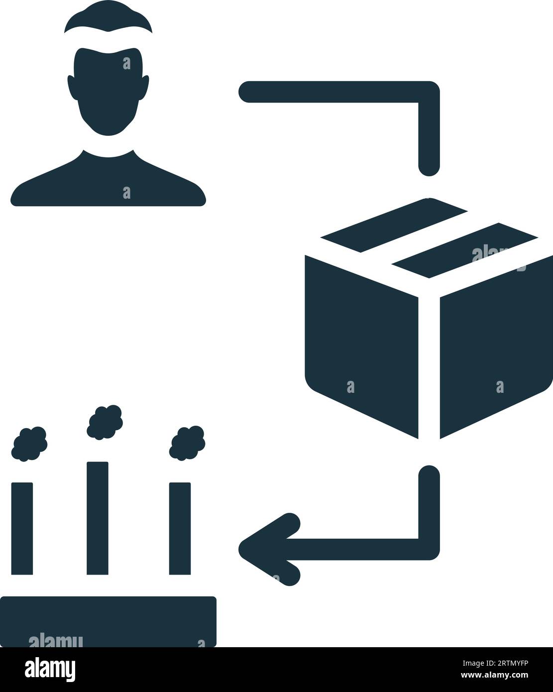 Reverse logistics icon. Monochrome simple sign from logistics ...