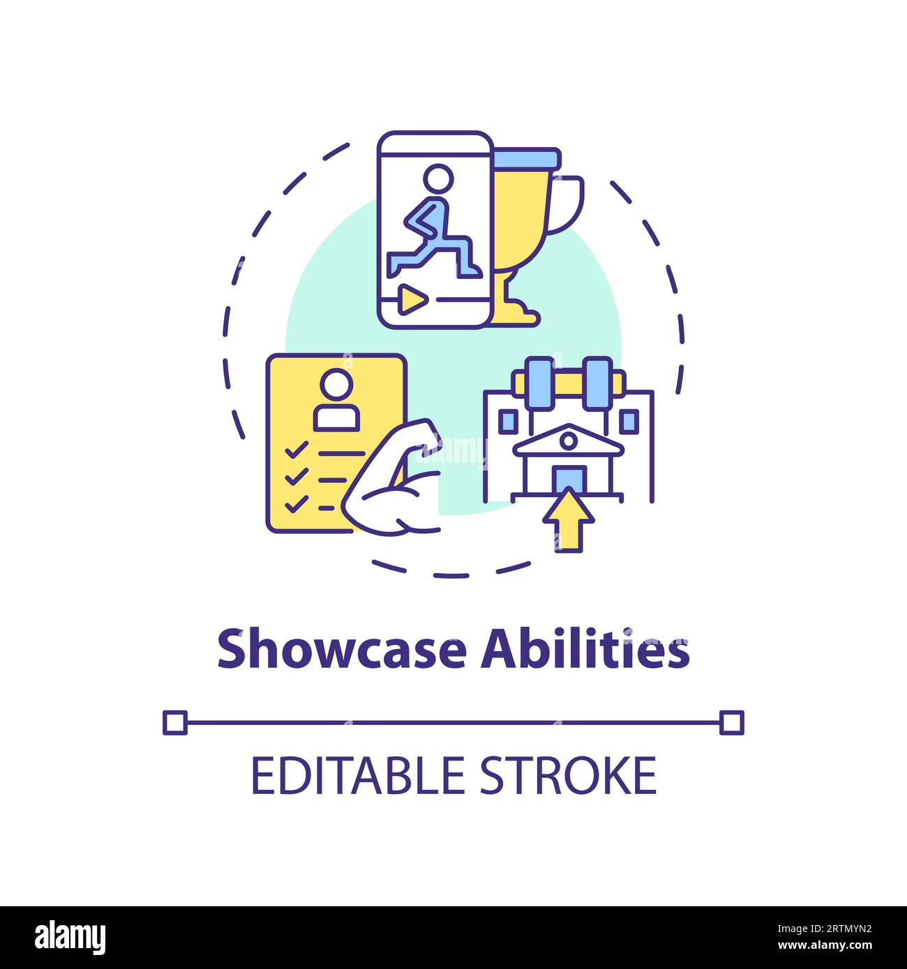 2D customizable showcase abilities line icon concept Stock Vector Image & Art - Alamy