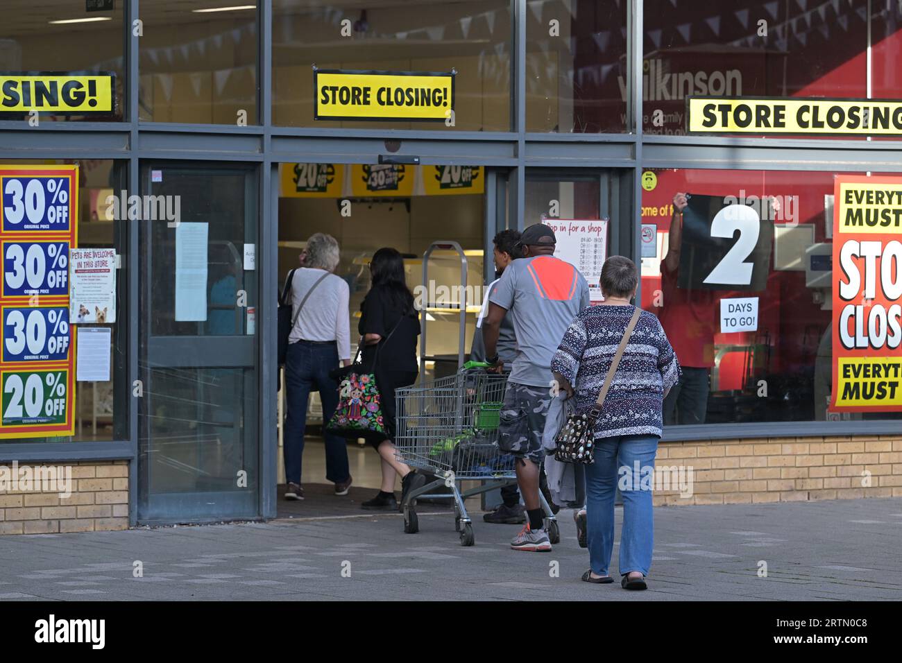 Basildon Essex, UK. 14th Sep, 2023. Wilkco Store Basildon closes today ...