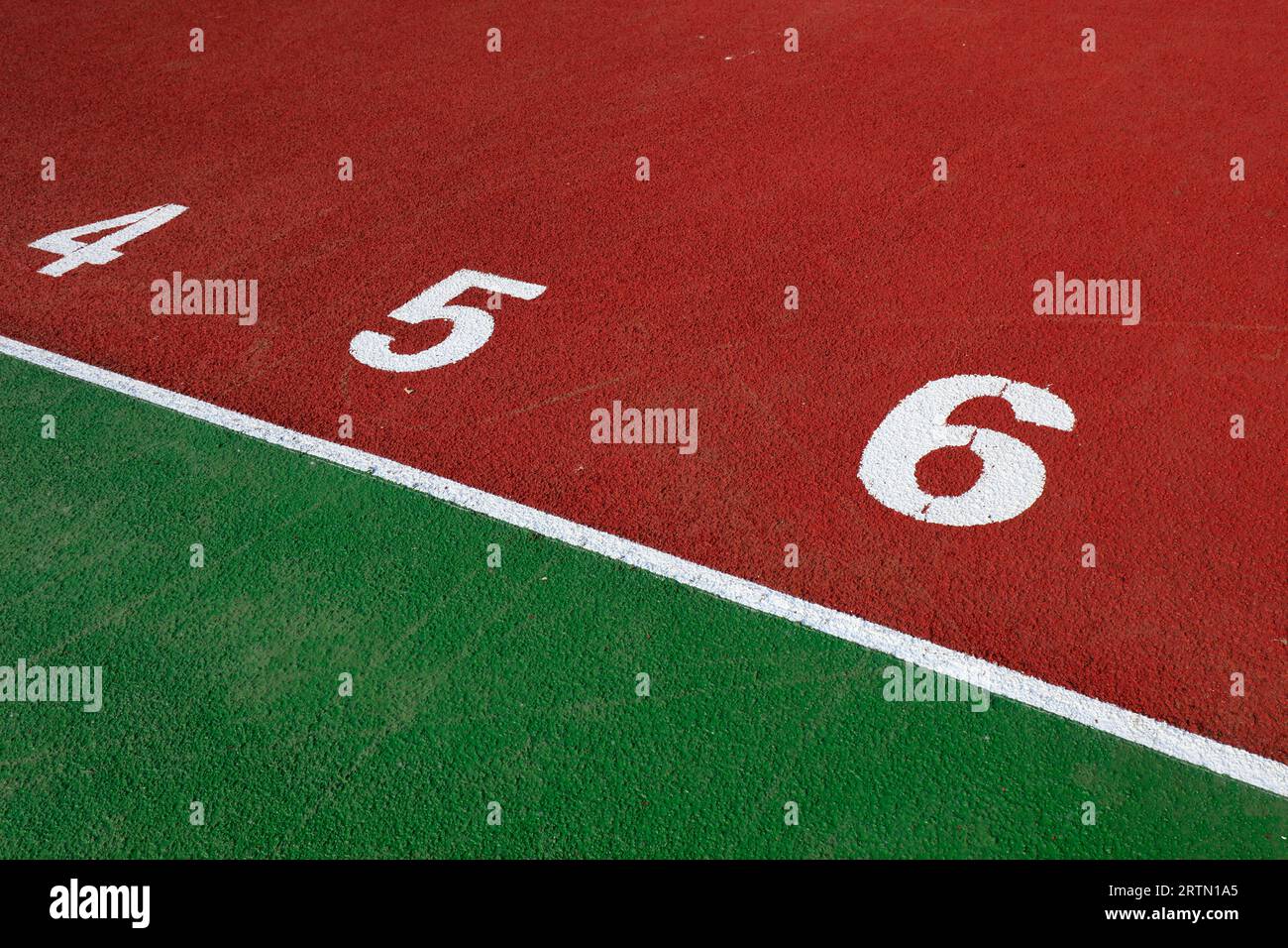 Numbering of plastic runway Stock Photo - Alamy