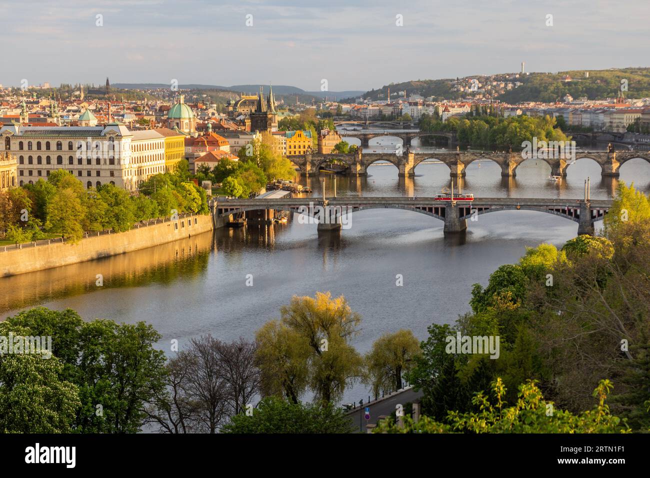 Aerial view of bridges in Prague, Czech Republic Stock Photo - Alamy
