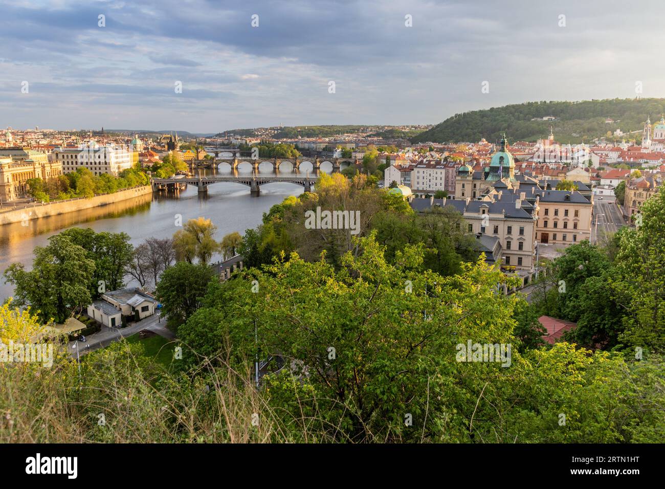 Aerial view of bridges in Prague, Czech Republic Stock Photo - Alamy