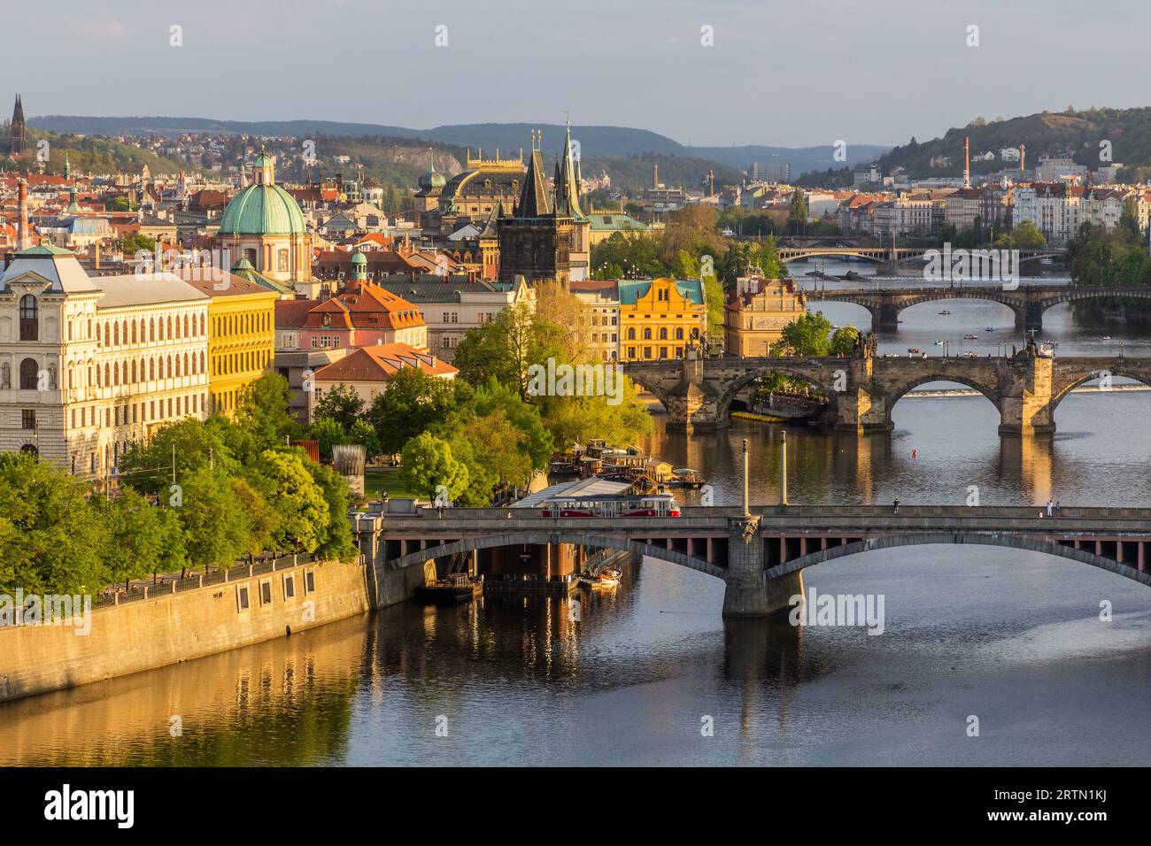Prague scenic spring aerial view hi-res stock photography and images ...
