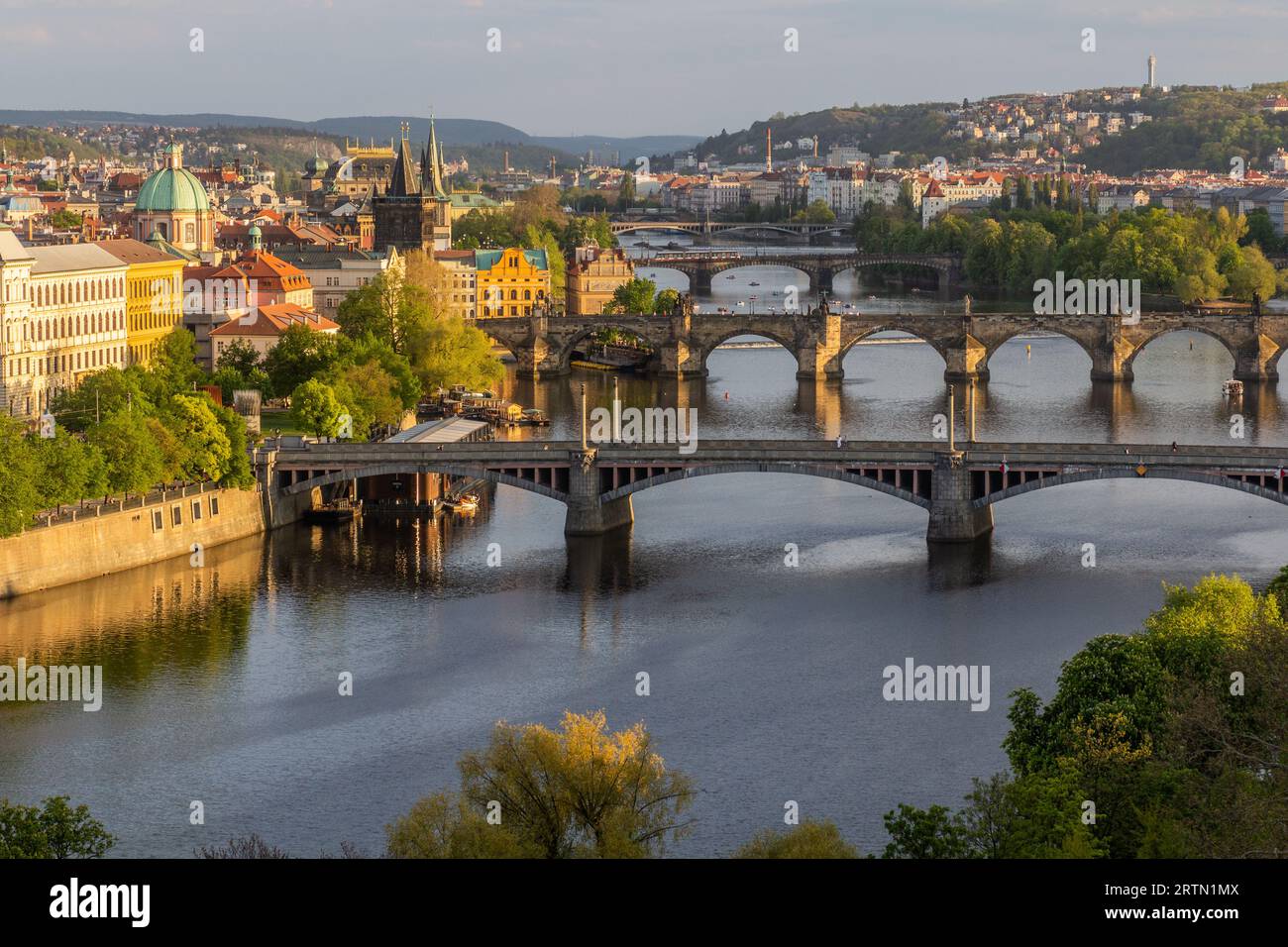 Aerial view of bridges in Prague, Czech Republic Stock Photo - Alamy