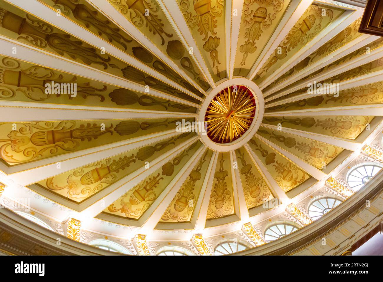 Mexico City, CDMX, Mexico, The ceiling of Palacio Nacional in Mexico ...