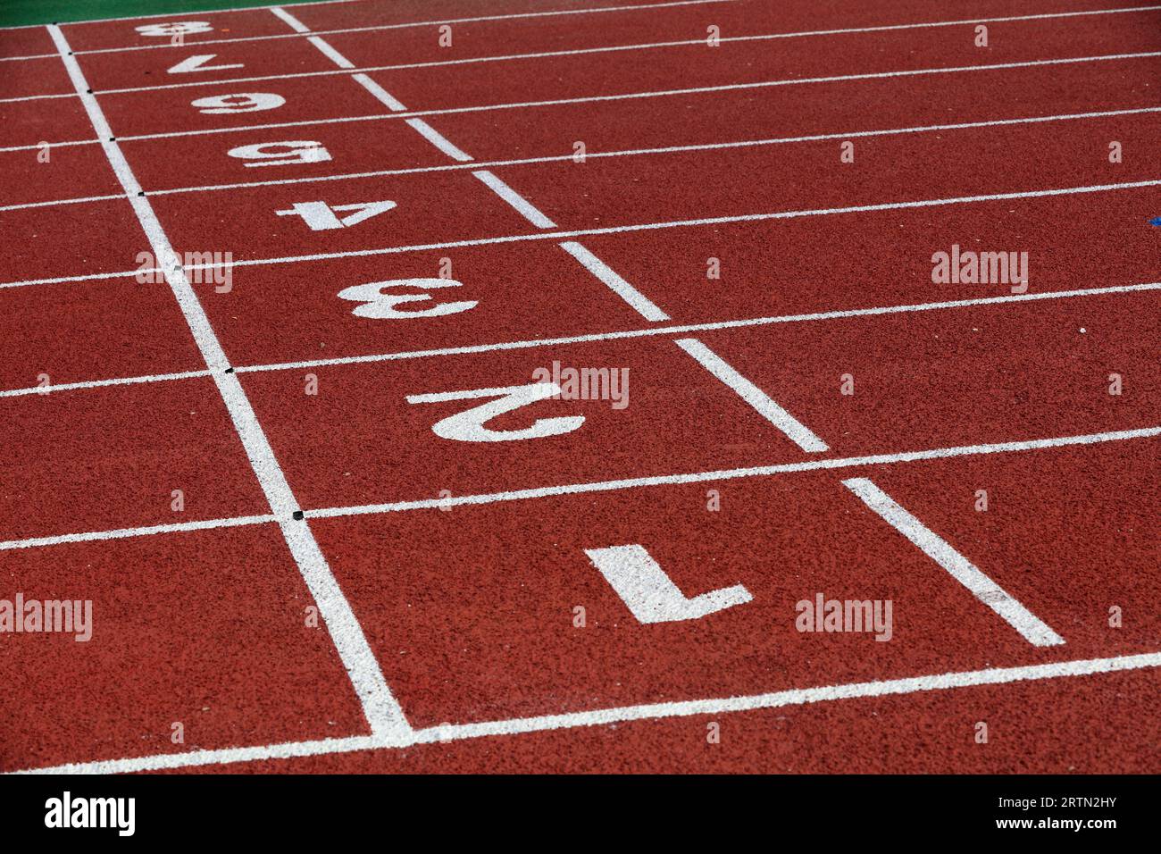 Numbering of plastic runway Stock Photo - Alamy