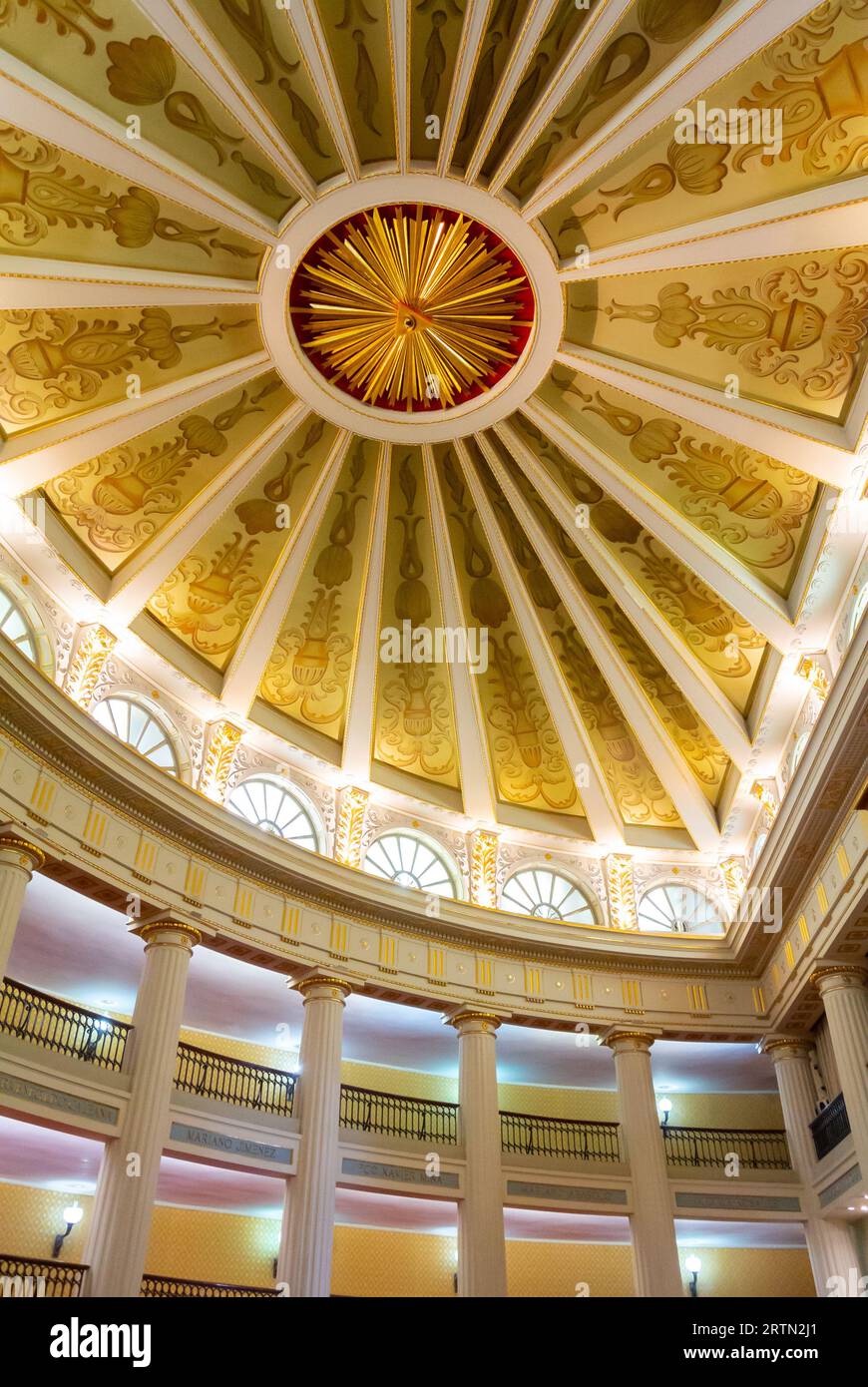 Mexico City, CDMX, Mexico, The ceiling of Palacio Nacional in Mexico ...