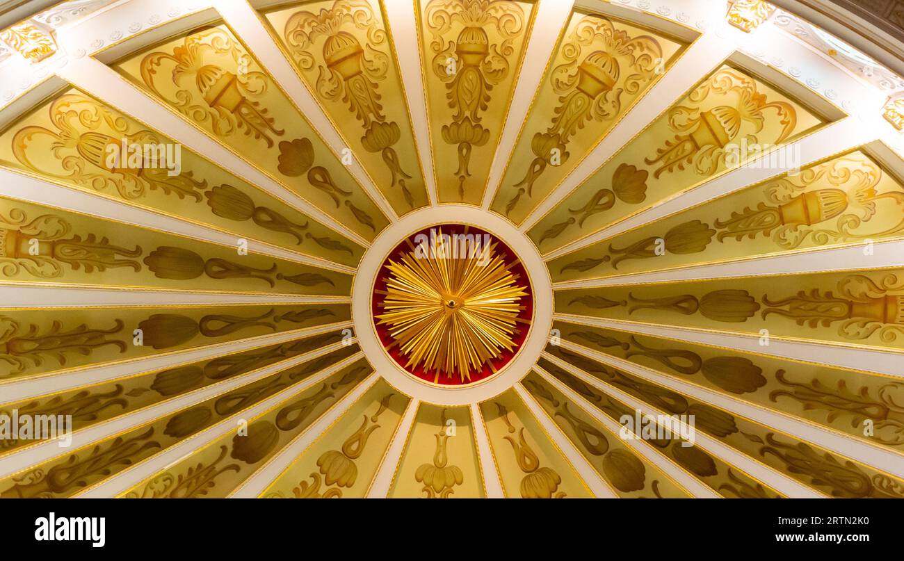 Mexico City, CDMX, Mexico, The ceiling of Palacio Nacional in Mexico ...