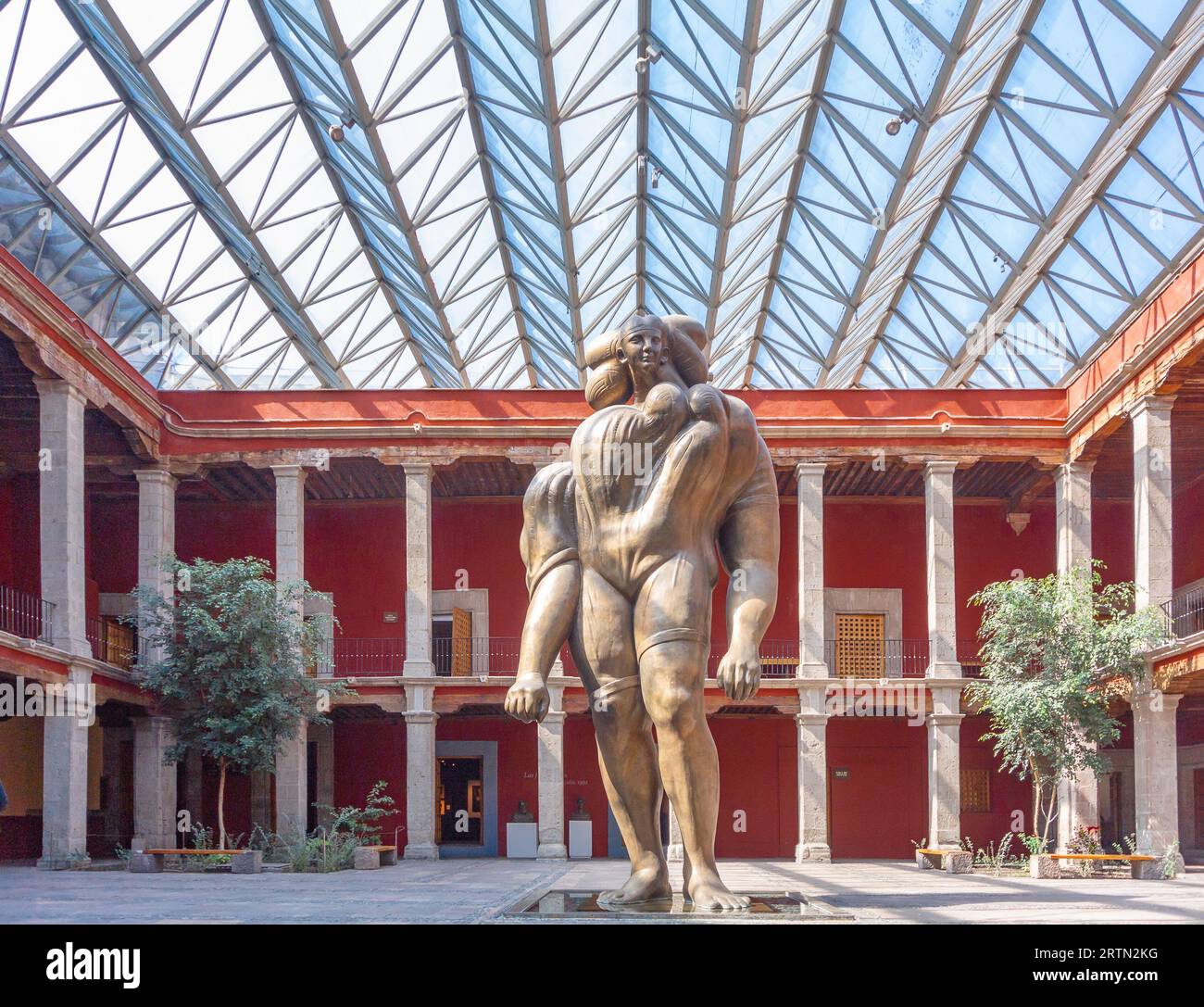 Mexico City, CDMX, Mexico, A statue at a courtyard of museo josé luis ...