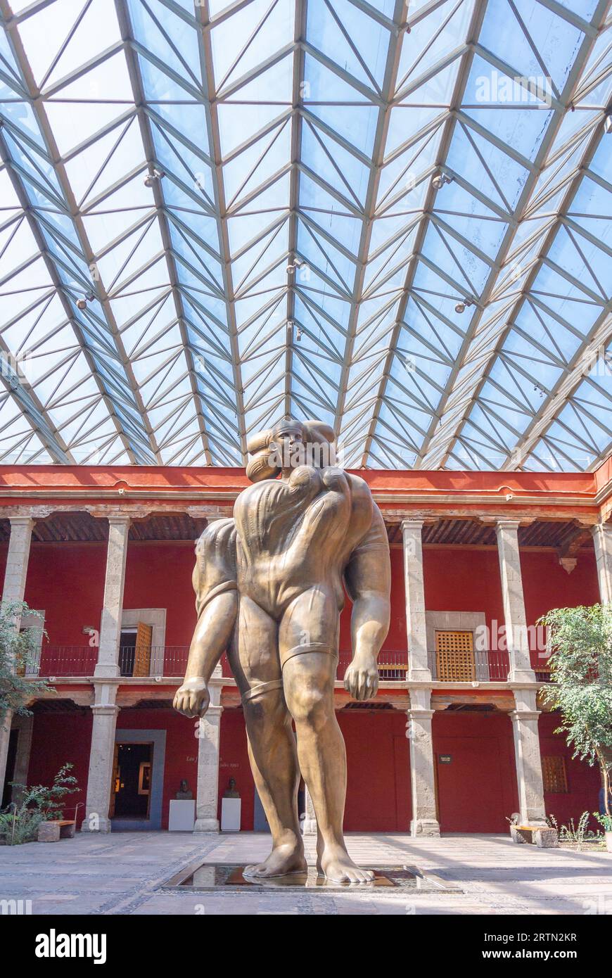 Mexico City, CDMX, Mexico, A statue at a courtyard of museo josé luis ...