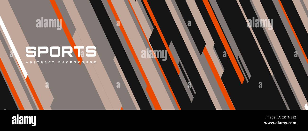 Sports modern abstract banner design with diagonal orange and black ...