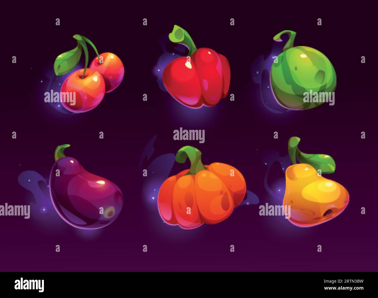 Farm grocery food ui game interface icon vector illustration. Fresh ...