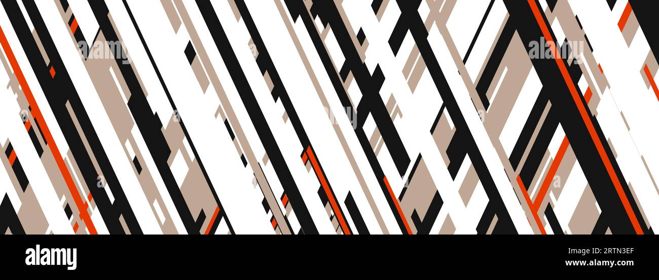 Abstract modern wide banner design with diagonal black, white and ...