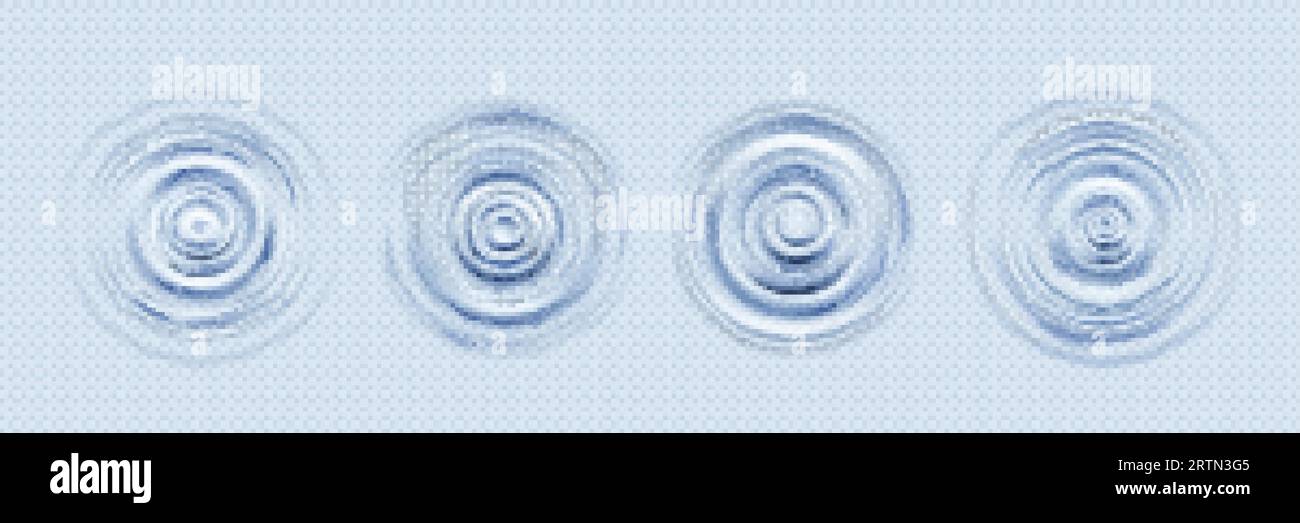 Ripple water wave vector splash motion effect. Circle music sound ...