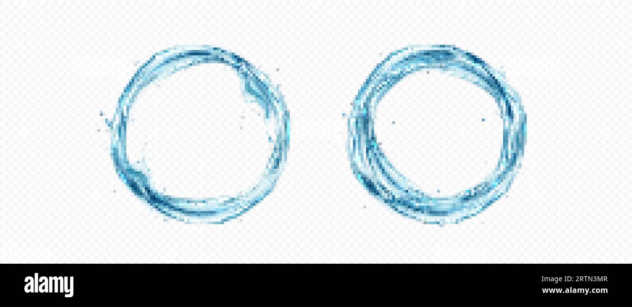 Realistic set of water circles isolated on transparent background ...