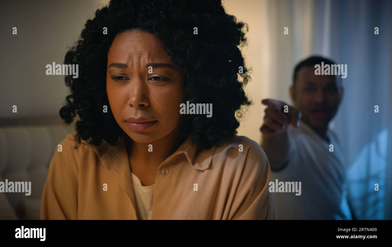 African American Woman Victim Wife Girlfriend Crying Scared Afraid