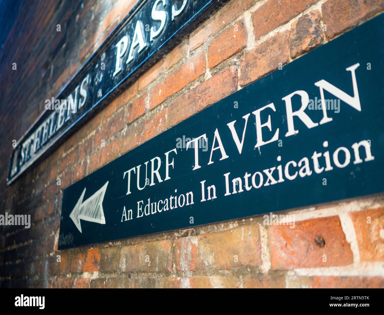 Turf Tavern Sign, ( An Education In Intoxication ) St Helens Passage ...