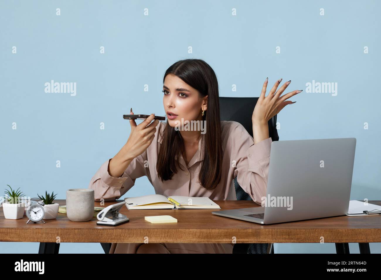 Angry business woman on chair hi-res stock photography and images - Alamy