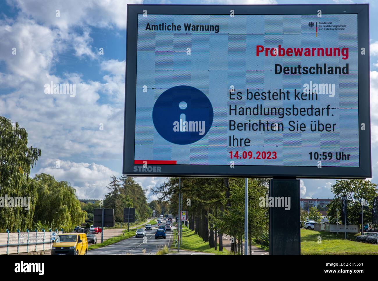 Test warning test alarm emergency alarm nationwide warning day display ...