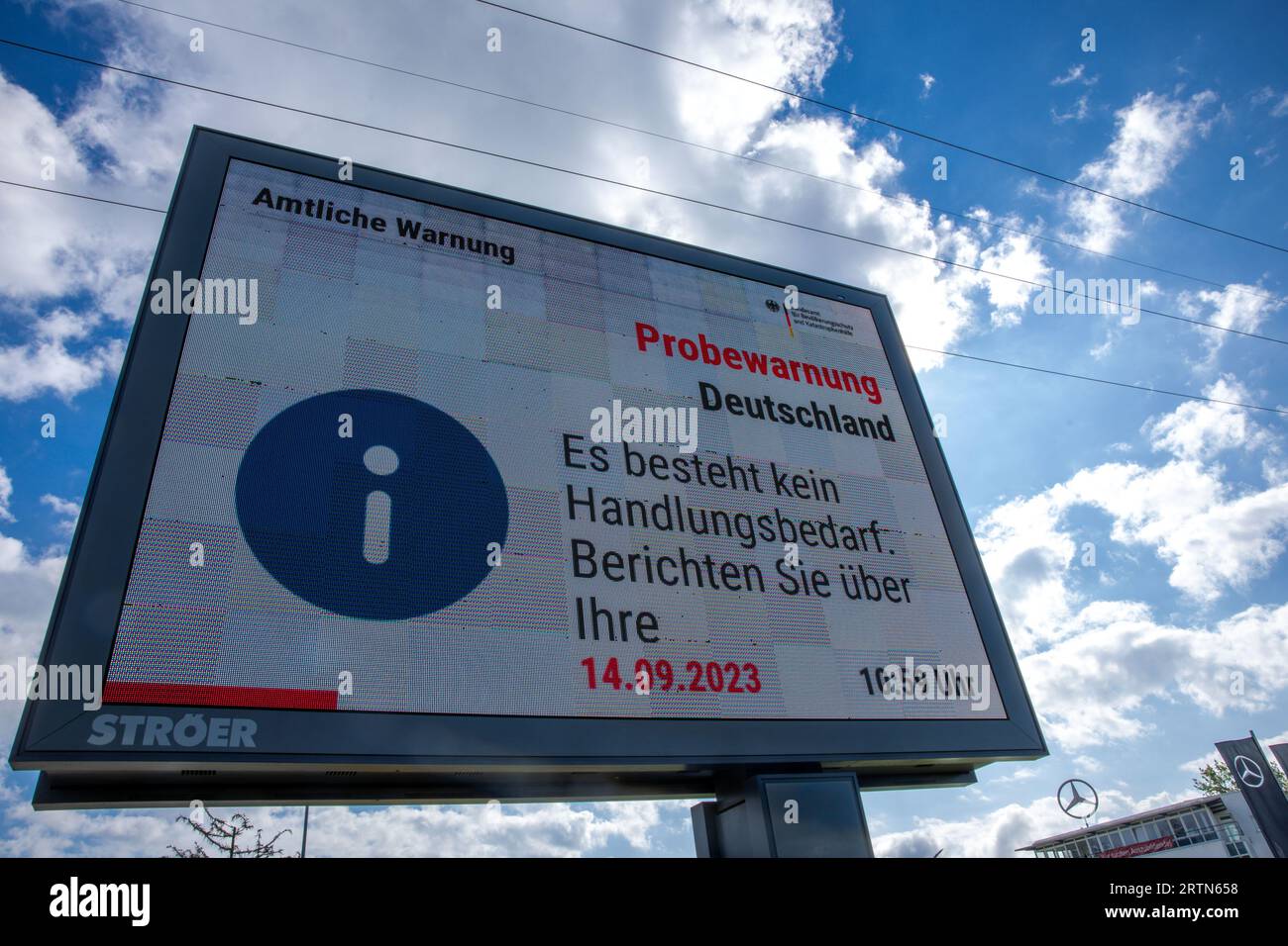 Test warning test alarm emergency alarm nationwide warning day display ...