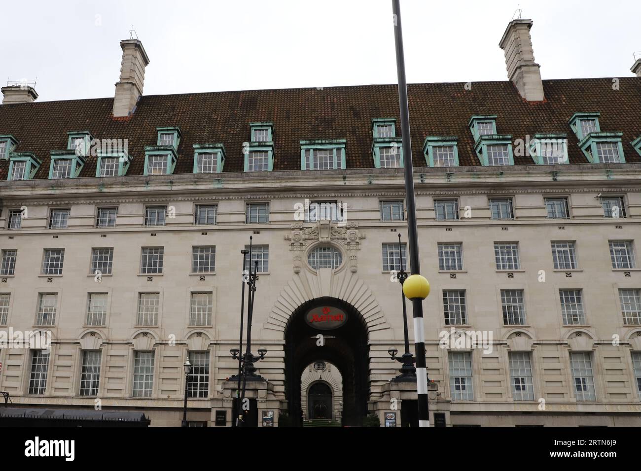 Exterior of London Marriott Hotel County Hall London, UK September 2023 ...