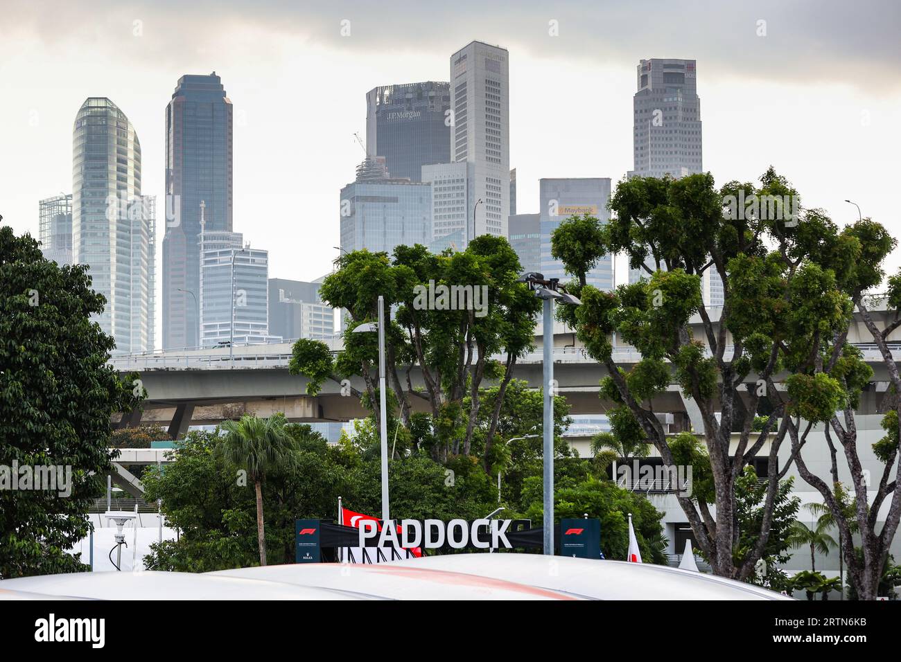 paddock illustration, skyline during the 2023 Formula 1 Singapore ...