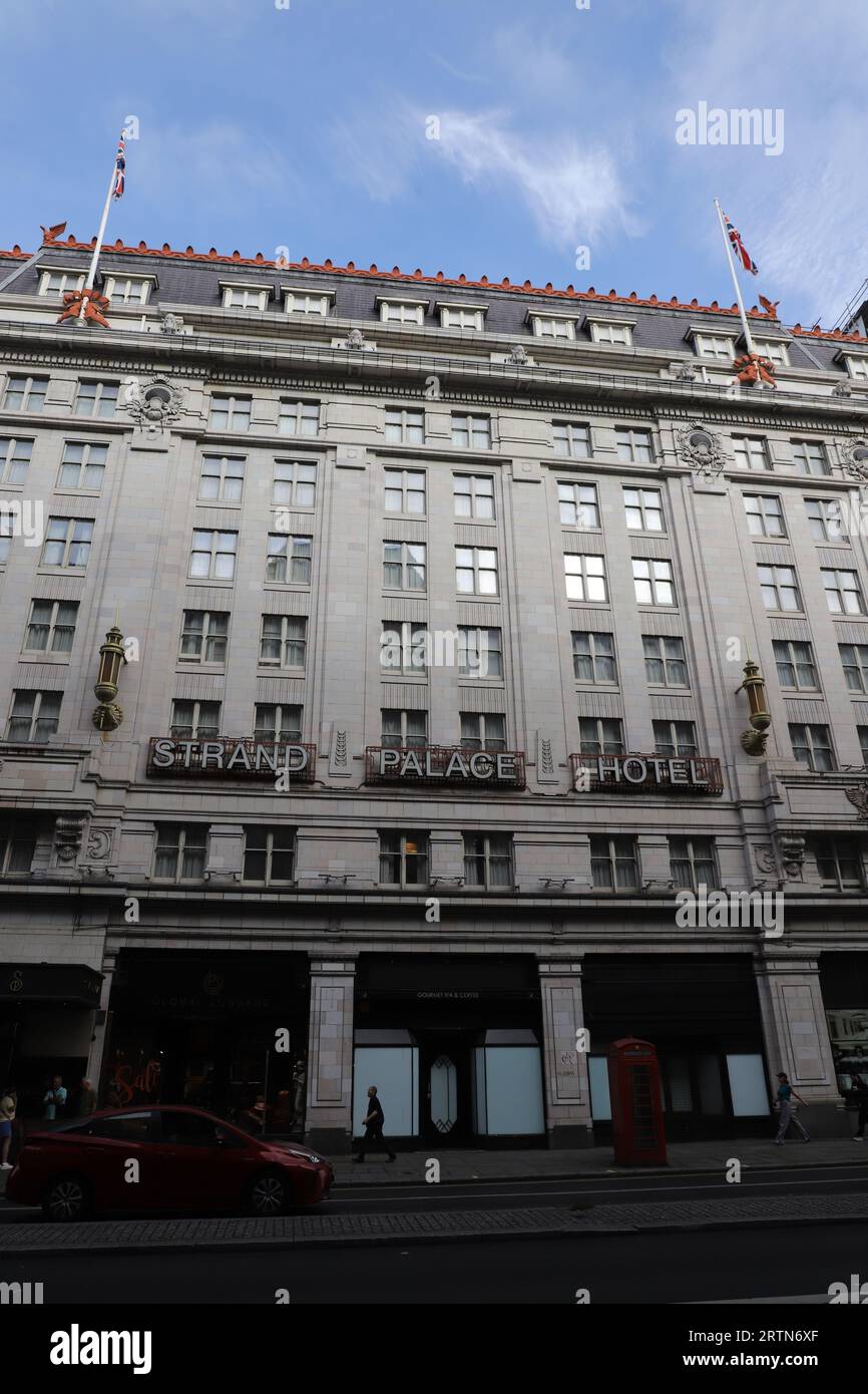 Exterior of Strand Palace Hotel, London, UK September 2023 Stock Photo ...
