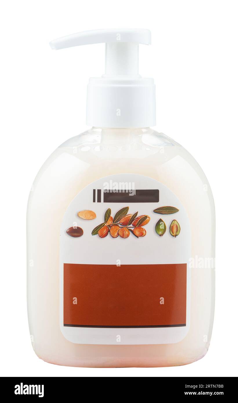 liquid hand soap isolated on white background Stock Photo - Alamy