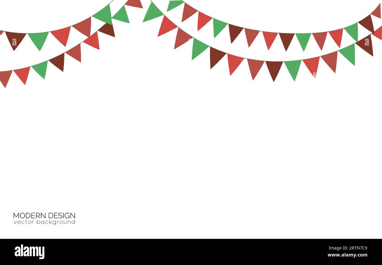 Vector background with colorful flags for holiday banner, birthday ...