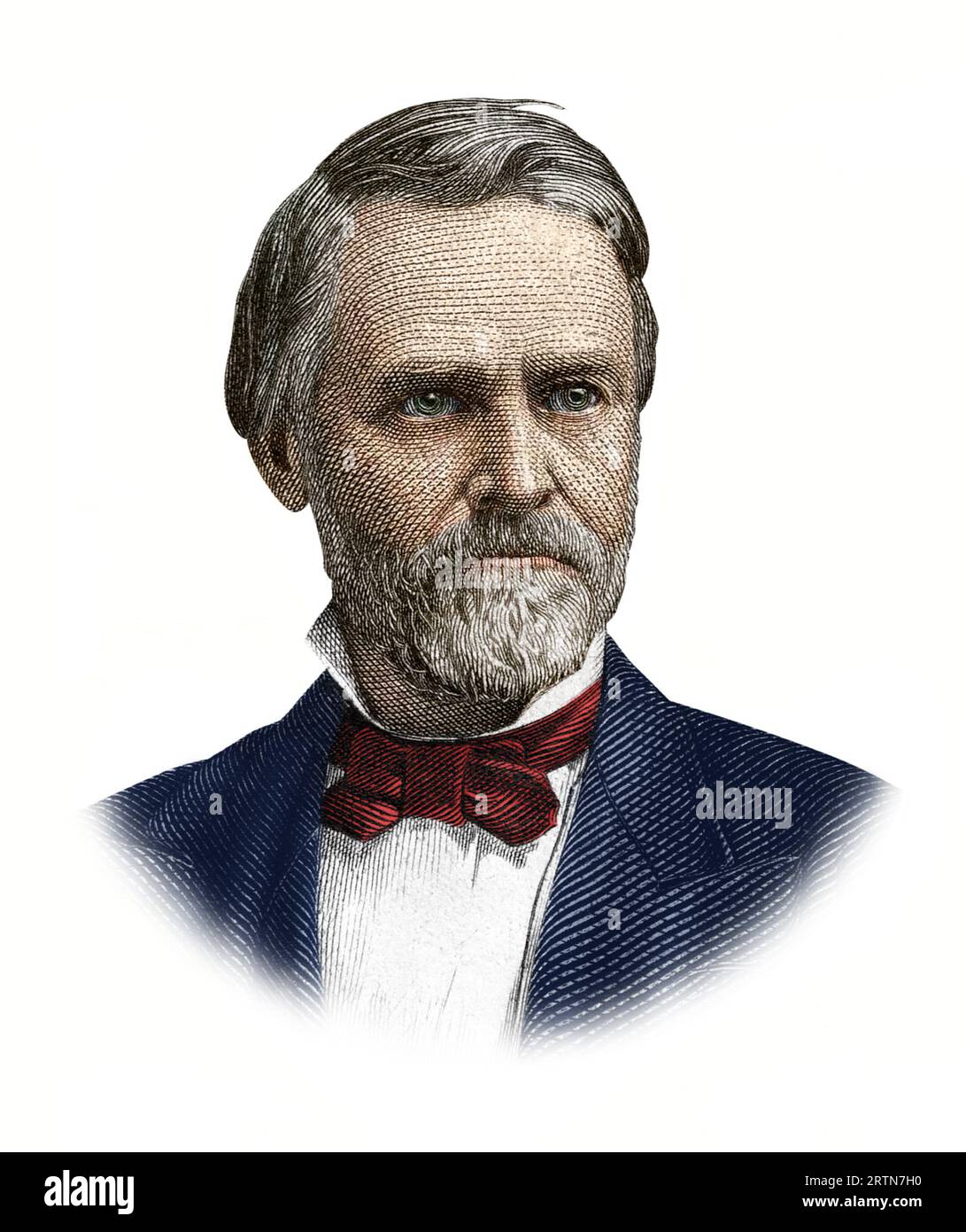 Portrait of John Sherman Isolated on White Background Stock Photo - Alamy