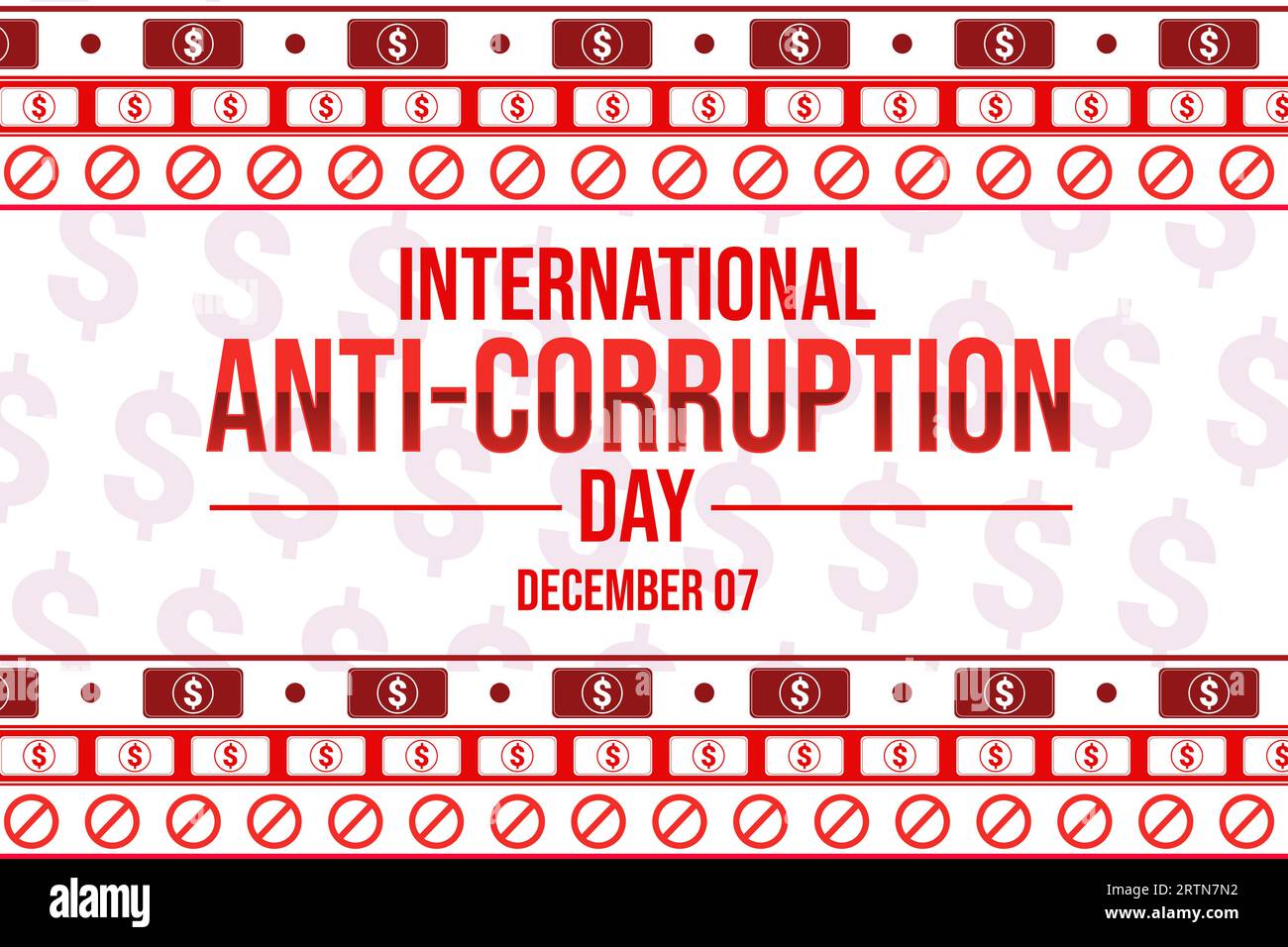 International Anti corruption day backdrop in traditional style border ...