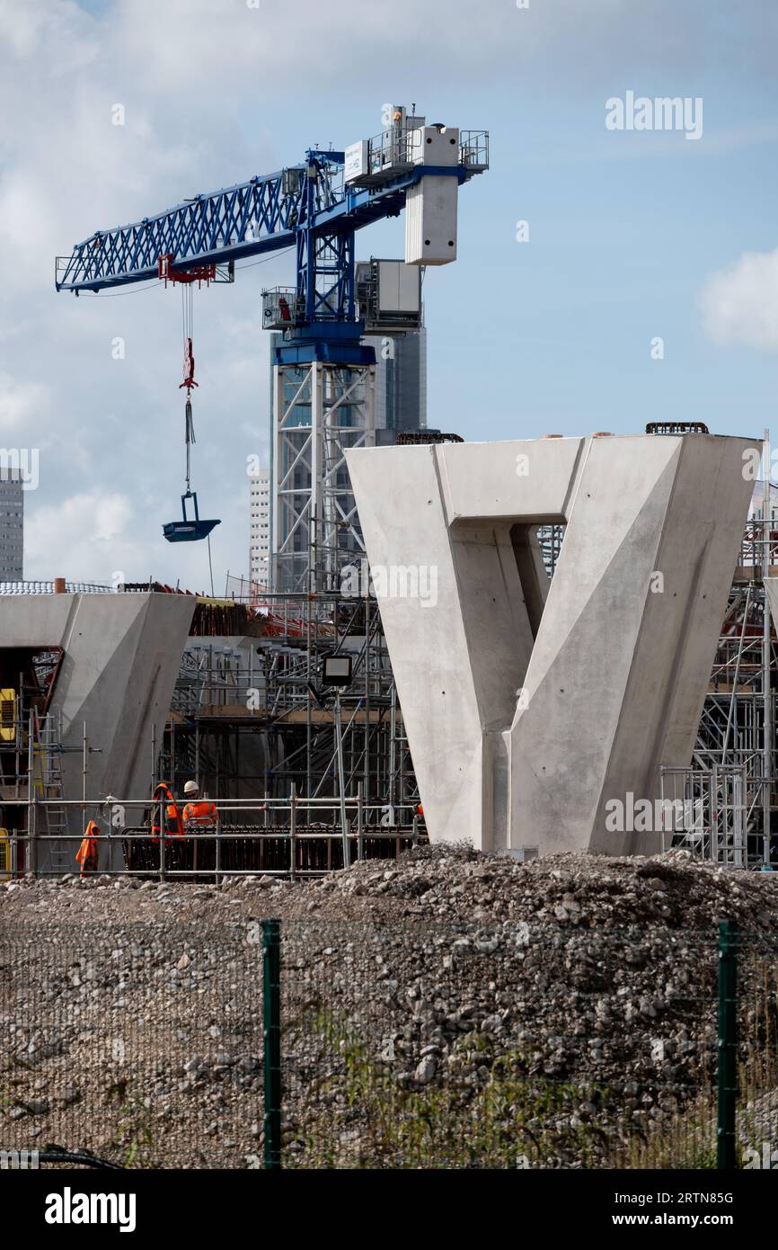 HS2 construction site near Curzon Street, Birmingham, UK Stock Photo ...