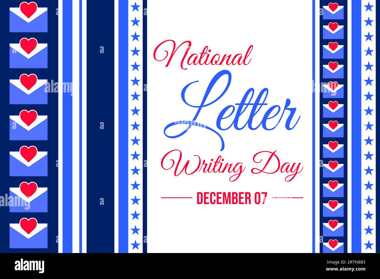 National Letter Writing Day background design with colorful typography ...