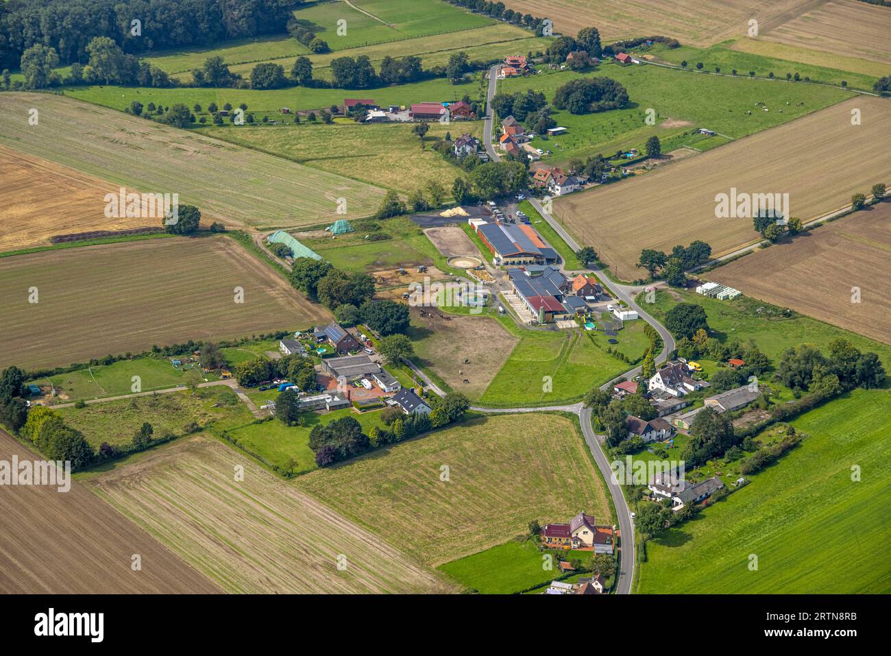 Bohle riding facility and altendorf village view hi-res stock ...