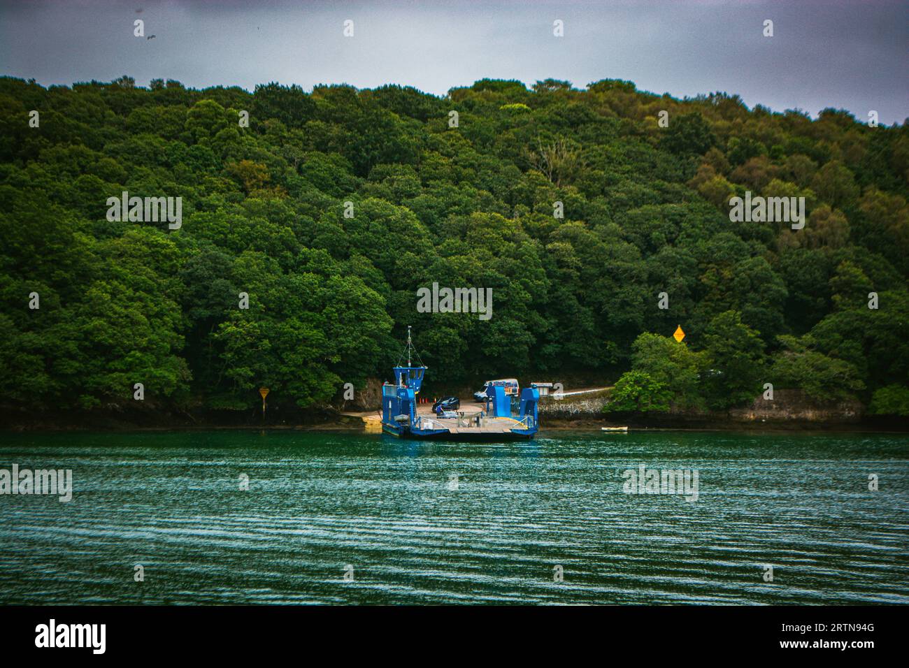 River Fal, Cornwall, UK - August 2023: The King Harry Ferry Bridge ...