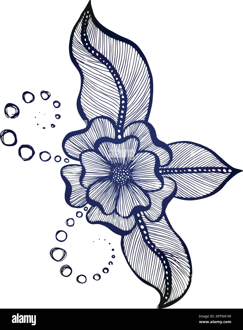 Drawing vector graphics with floral pattern for design. Floral flower ...