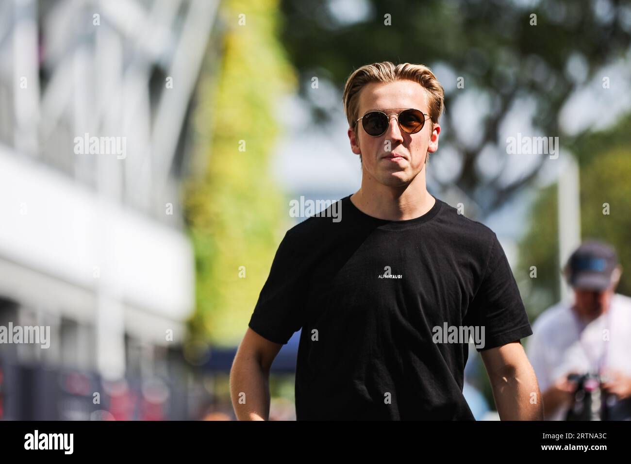 LAWSON Liam (nzl), Scuderia AlphaTauri AT04, portrait during the 2023 Formula 1 Singapore ...
