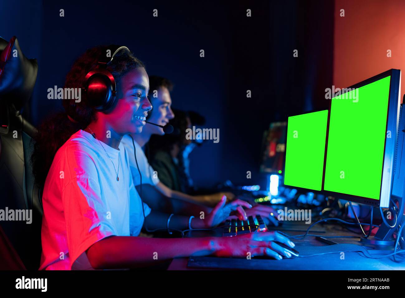 Black boy playing pc game hi-res stock photography and images - Alamy