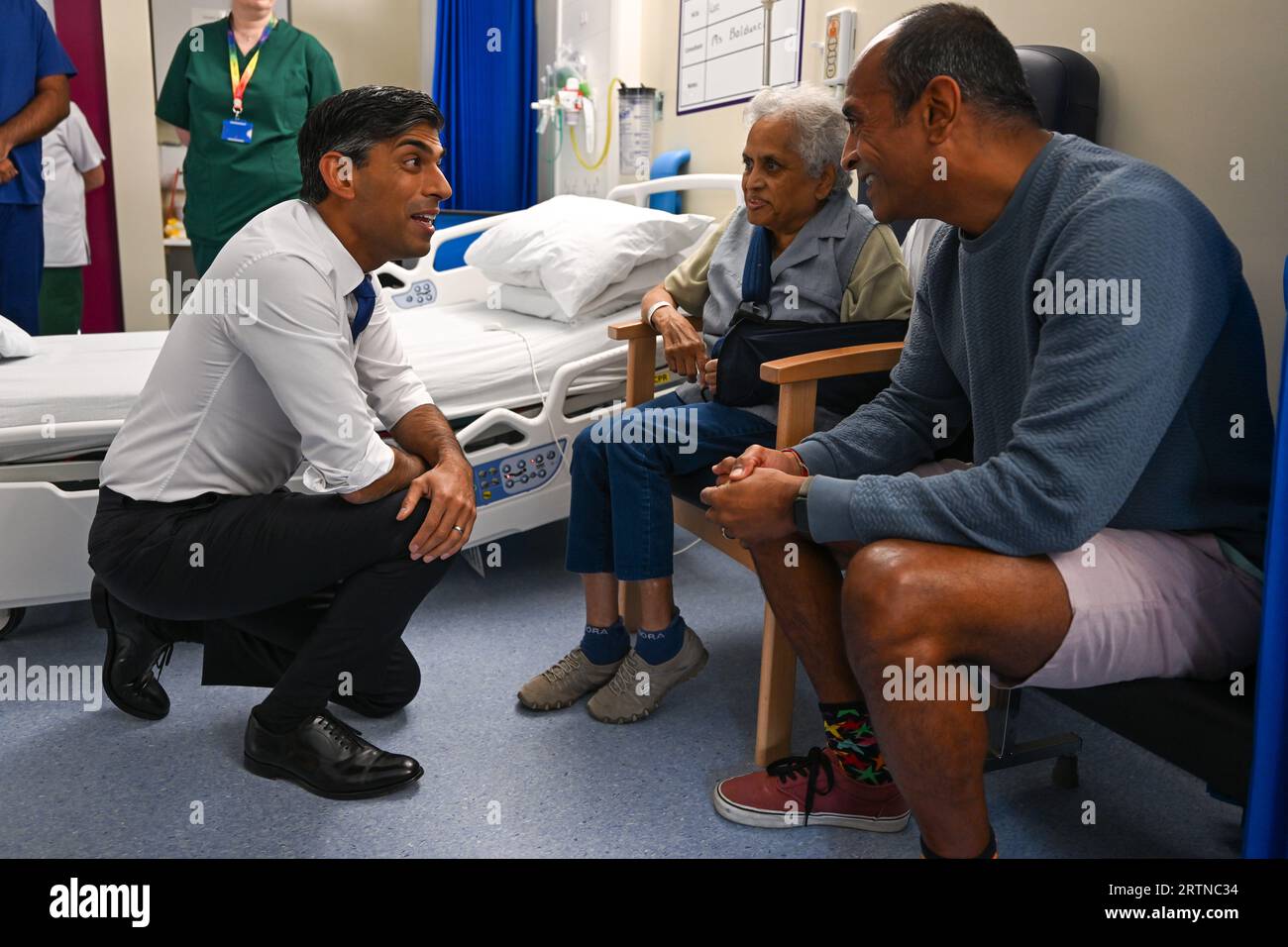 Prime Minister Rishi Sunak meets patient Patel in the Jubilee Suite ...