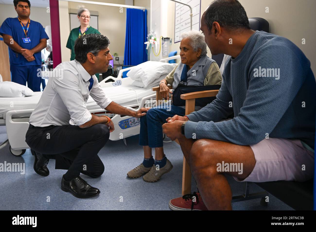 Prime Minister Rishi Sunak meets patient Patel in the Jubilee Suite ...