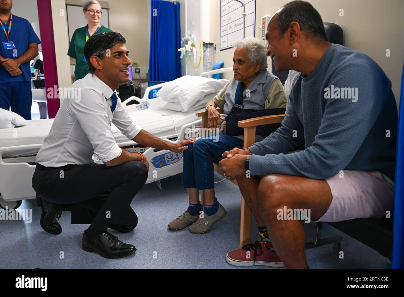 Prime Minister Rishi Sunak meets patient Patel in the Jubilee Suite ...