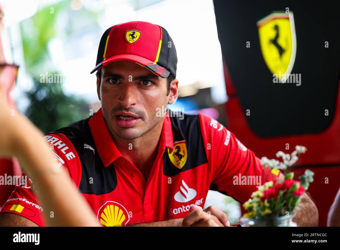SAINZ Carlos (spa), Scuderia Ferrari SF-23, portrait during the 2023 Formula 1 Singapore ...