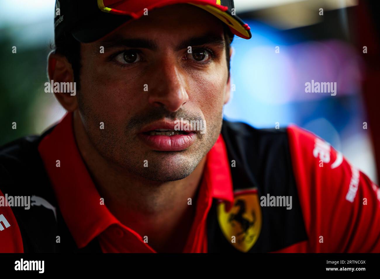 SAINZ Carlos (spa), Scuderia Ferrari SF-23, portrait during the 2023 Formula 1 Singapore ...