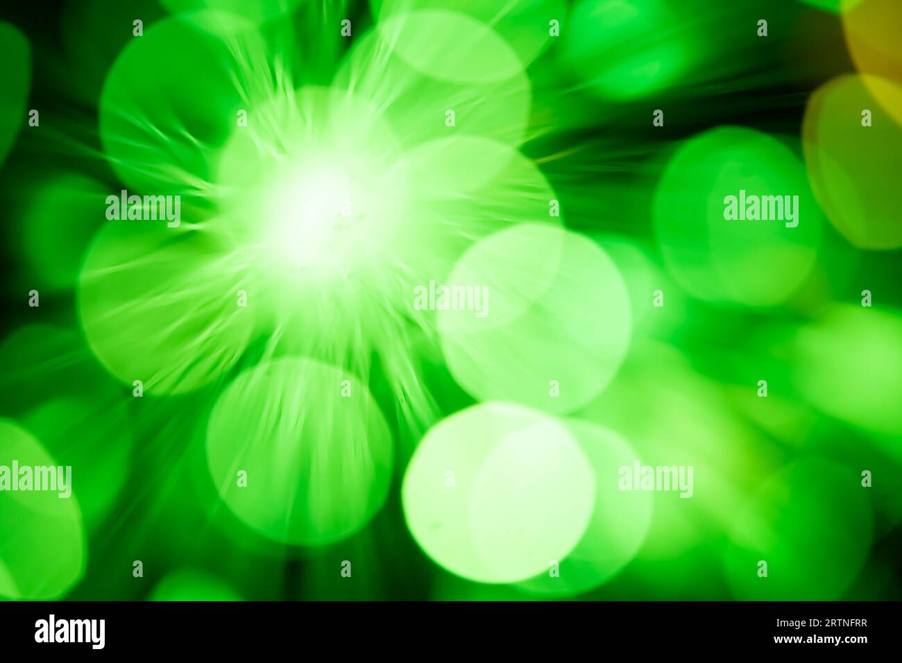 defocused green optical fibre as a flare background Stock Photo - Alamy