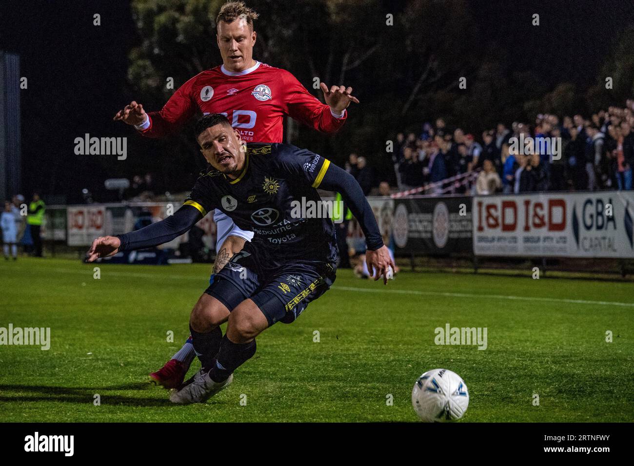 Sunshine North, Australia. 14 September, 2023. Heidelberg player Joshua ...
