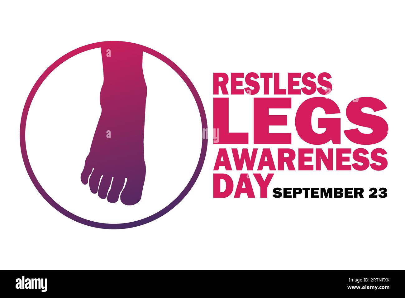 Restless Legs Awareness Day Vector illustration. September 23. Suitable ...