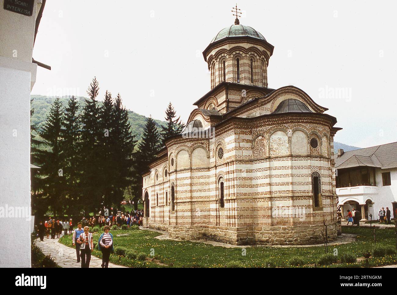 Cozia Monastery, Valcea County, Romania. Exterior of the medieval era ...