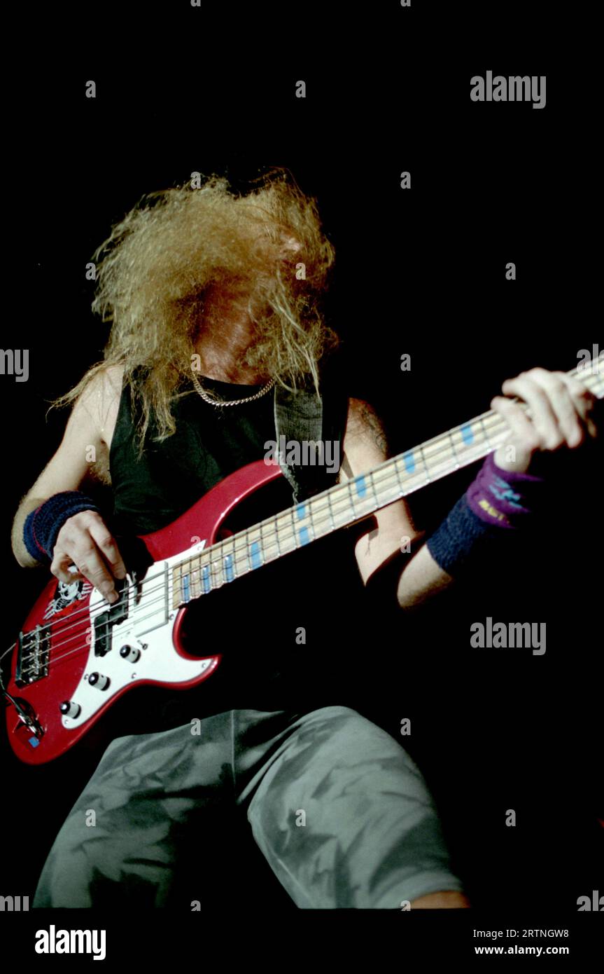 Milan Italy 1993-11-18: Billy Sheehan bassist of the Mr.Big group in ...