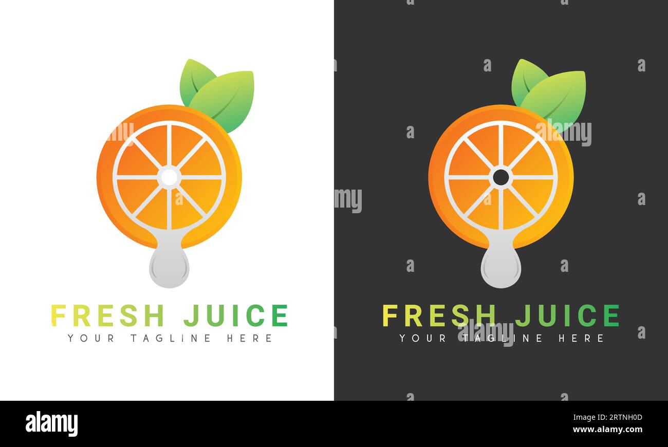 Fresh orange juice green background Stock Vector Images - Alamy