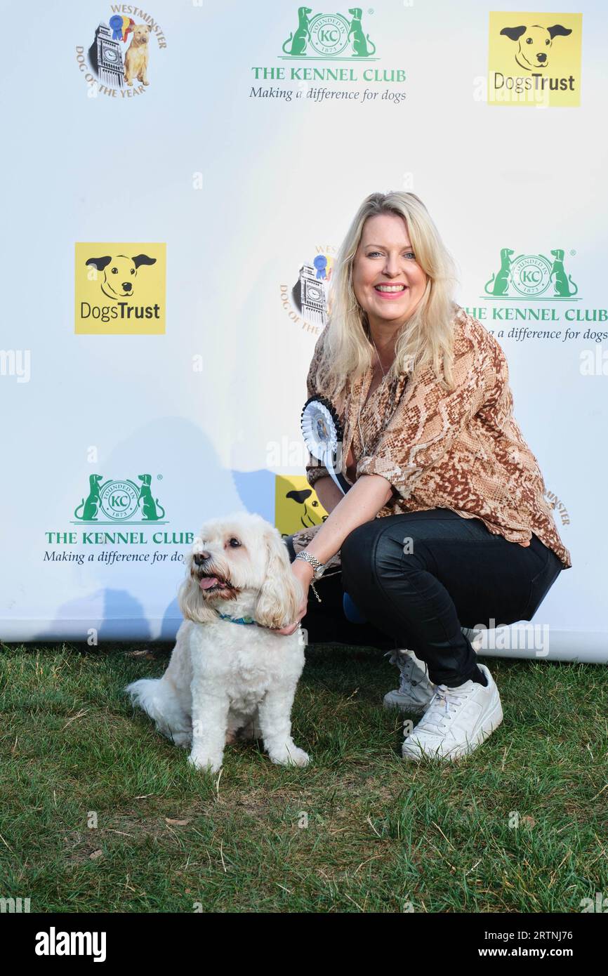 EDITORIAL USE ONLY Mims Davies competes with TJ, Cockapoo at the ...